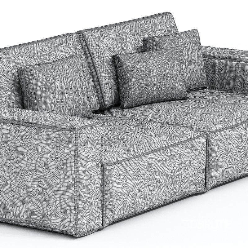 Wavy Sofa by Melis Tatlicibasi 3d model Buy Download 3dbrute