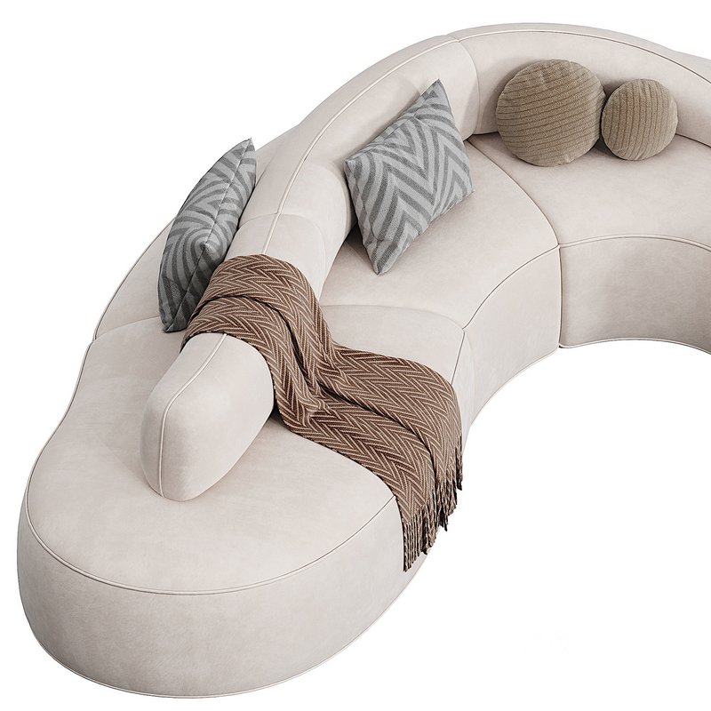 Wave Sofa by Gamma Dandy 3d model Buy Download 3dbrute