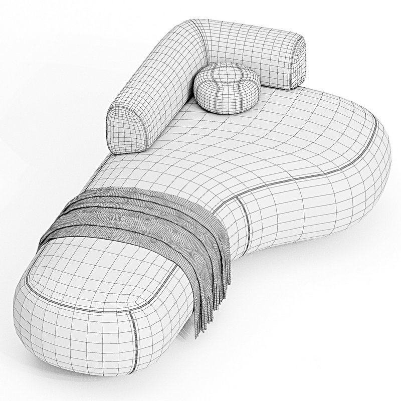Twins Chaise Sofas 3d model Buy Download 3dbrute