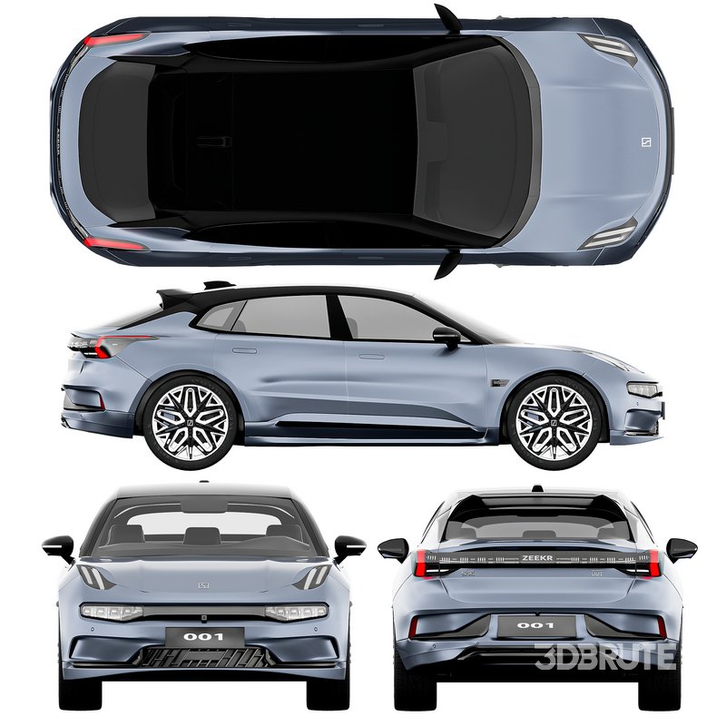 Zeekr 001 3d model Buy Download 3dbrute