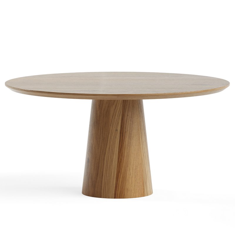 Byron Dining Chair & Round walnut dining table Qone 3d model Buy ...