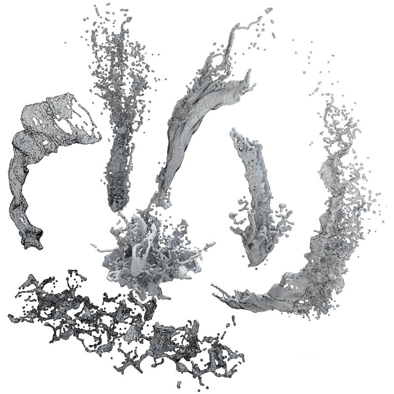 7 Water Splash vol 3 3d model Buy Download 3dbrute