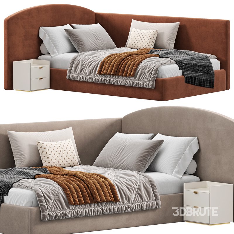 Neolia Bed BOLZAN by milansofa 3d model Buy Download 3dbrute