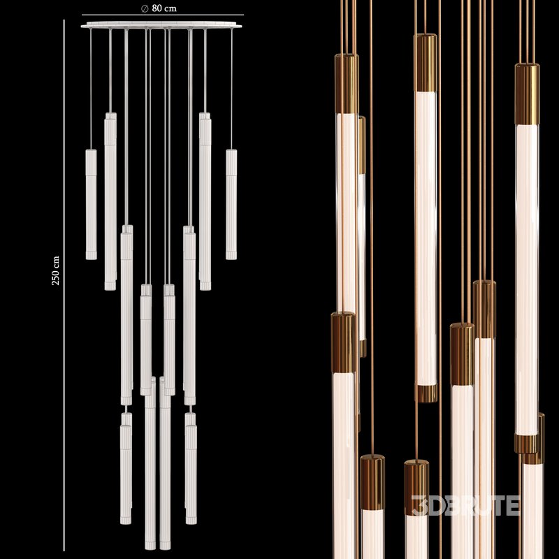 LED glass pendant lamp01 3d model Buy Download 3dbrute