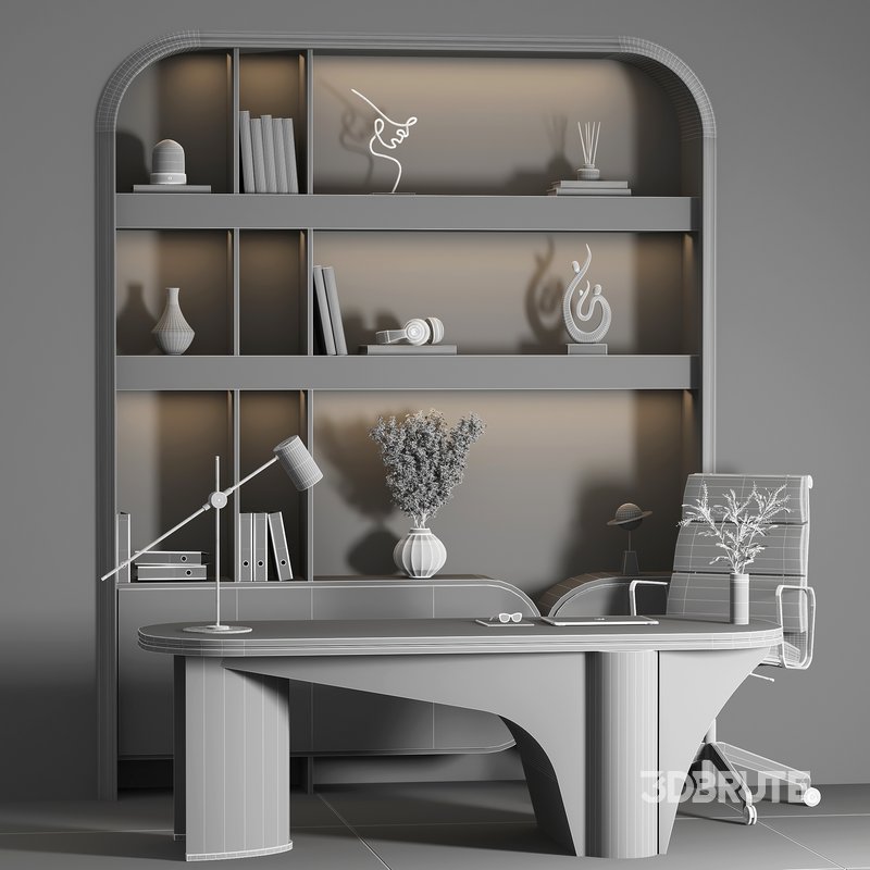 Workplace 9 3d model Buy Download 3dbrute