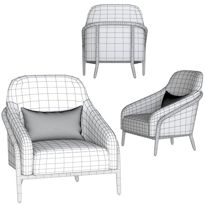 Adele_Armchair_Ulivi_Salotti 3d model Buy Download 3dbrute