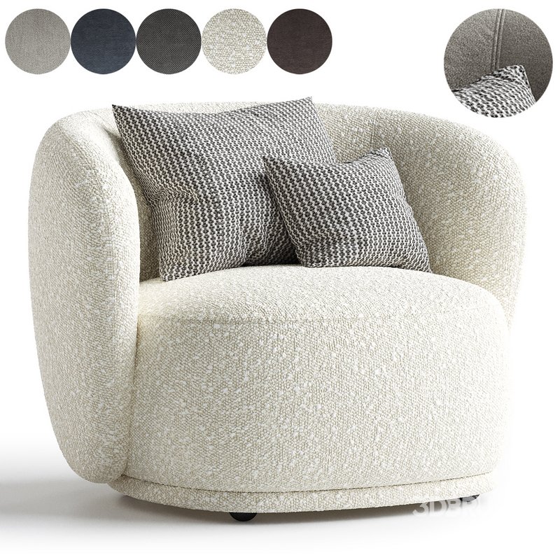 RENE LOUNGE CHAIR 3d model Buy Download 3dbrute