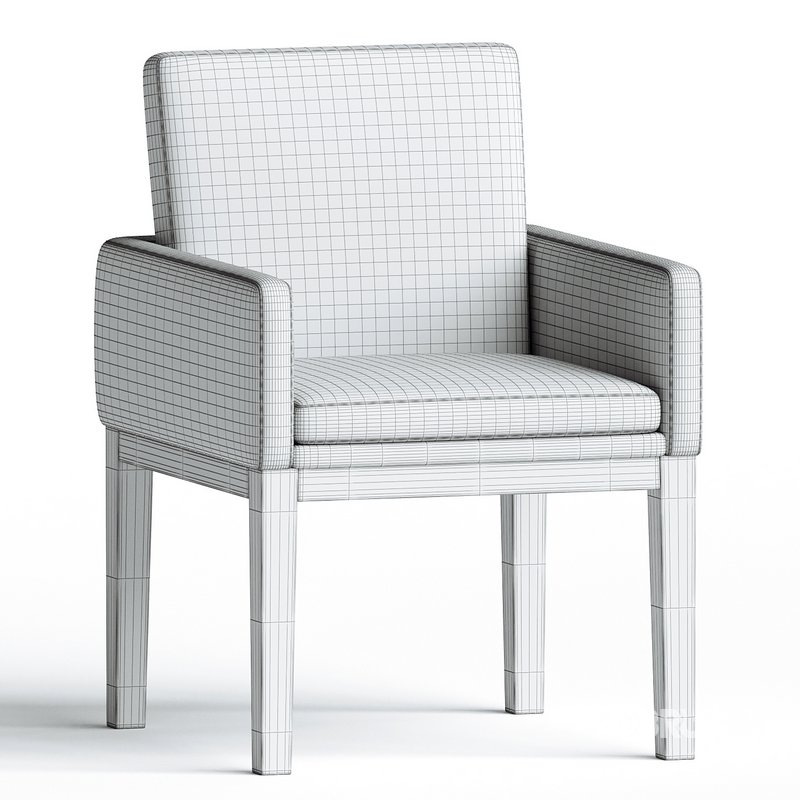 Krista Upholstered Dining Bench 3d model Buy Download 3dbrute