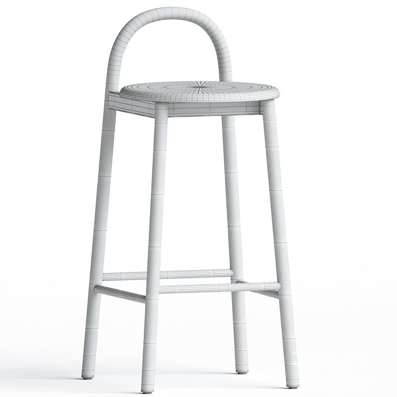 Bobby Bar Stool 3d model Buy Download 3dbrute