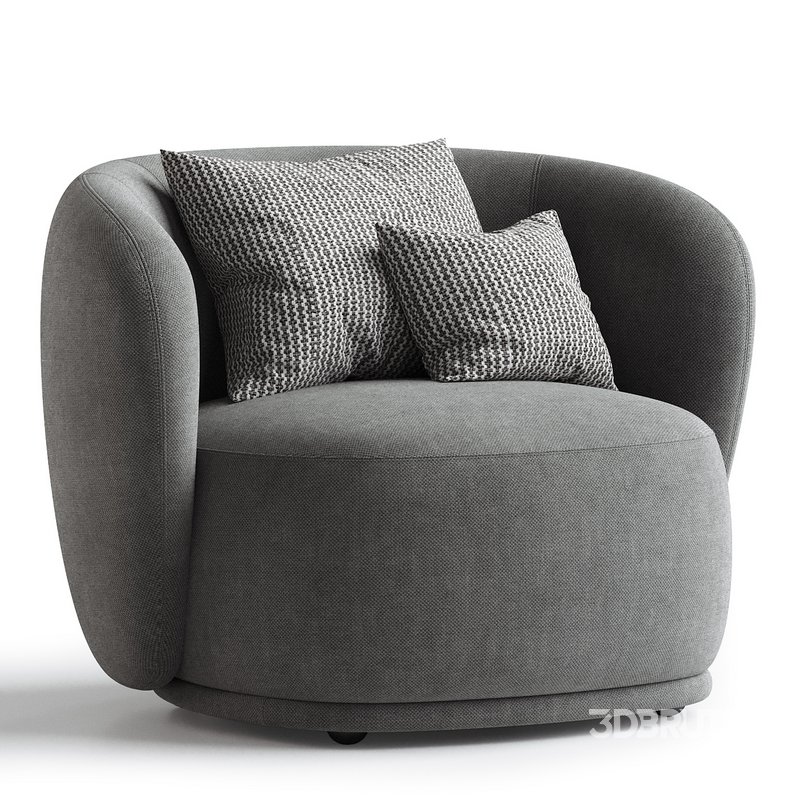 RENE LOUNGE CHAIR 3d model Buy Download 3dbrute
