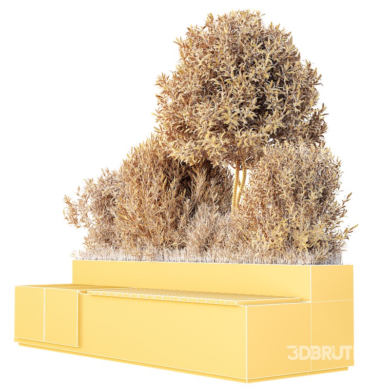 Wooden Modern Trendy Design Round Circular Park Bench 3d model Buy ...