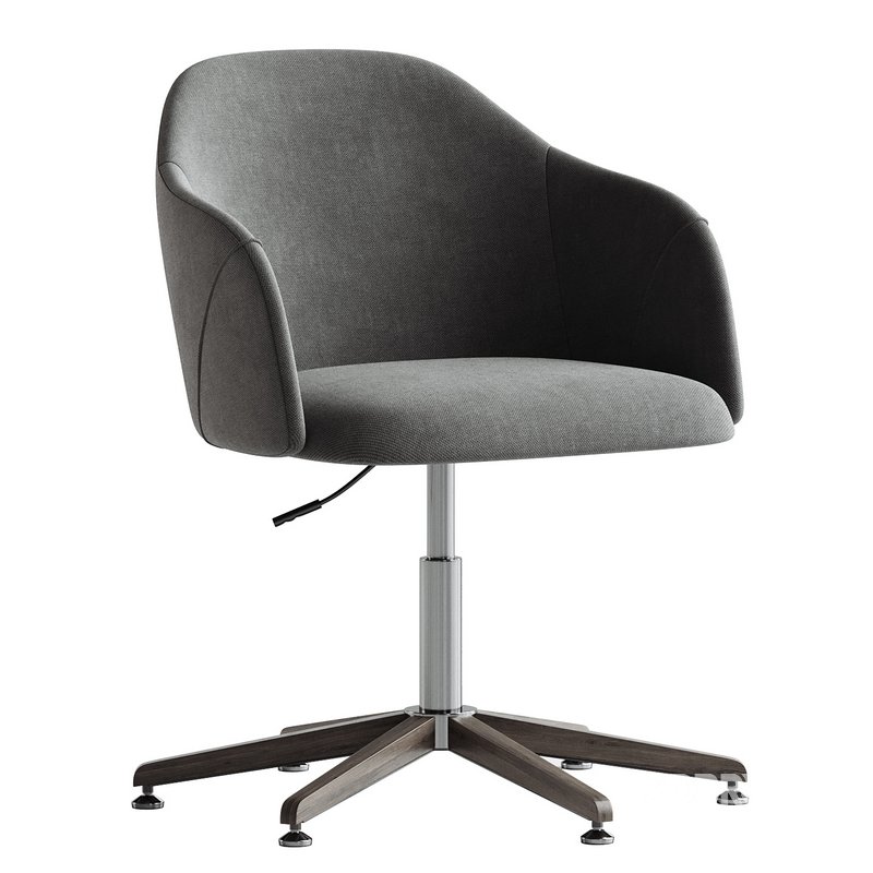 Edna Desk Chair Fedora Oatmeal 3d model Buy Download 3dbrute