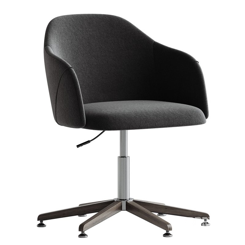 Edna Desk Chair Fedora Oatmeal 3d model Buy Download 3dbrute
