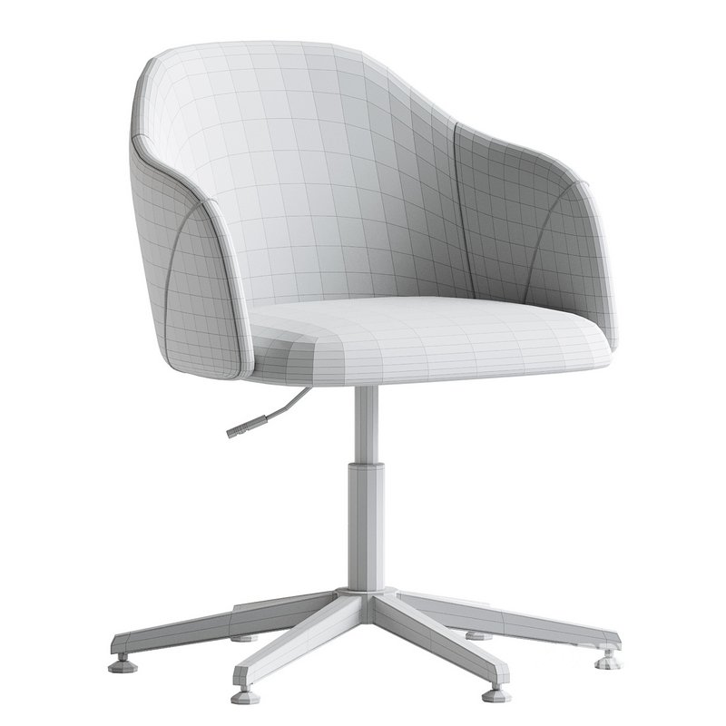 Edna Desk Chair Fedora Oatmeal 3d model Buy Download 3dbrute