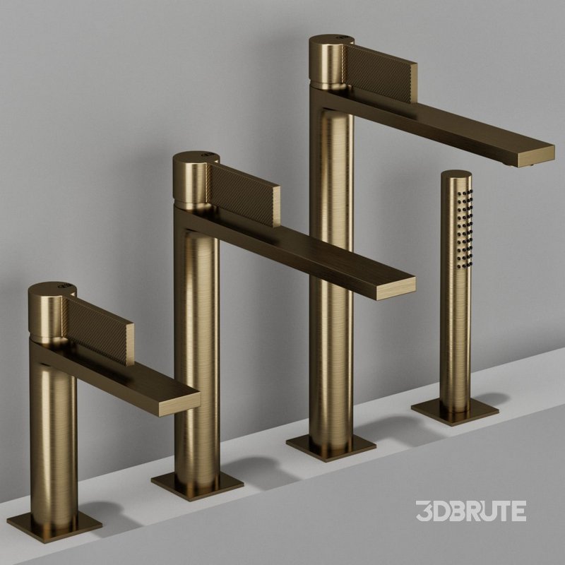 GESSI INVERSO RIGATO bathroom faucet set 3d model Buy Download 3dbrute