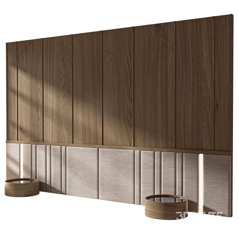 Decorative wall panel composition 4 3d model Buy Download 3dbrute