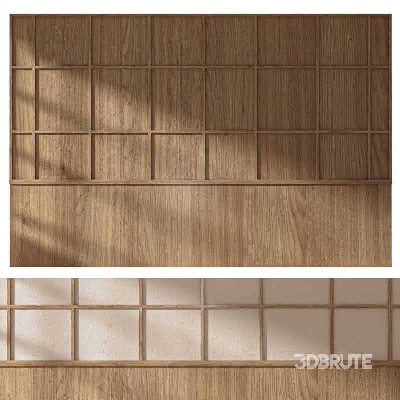 Decorative wall panel composition bedroom set 6 3d model Buy Download ...