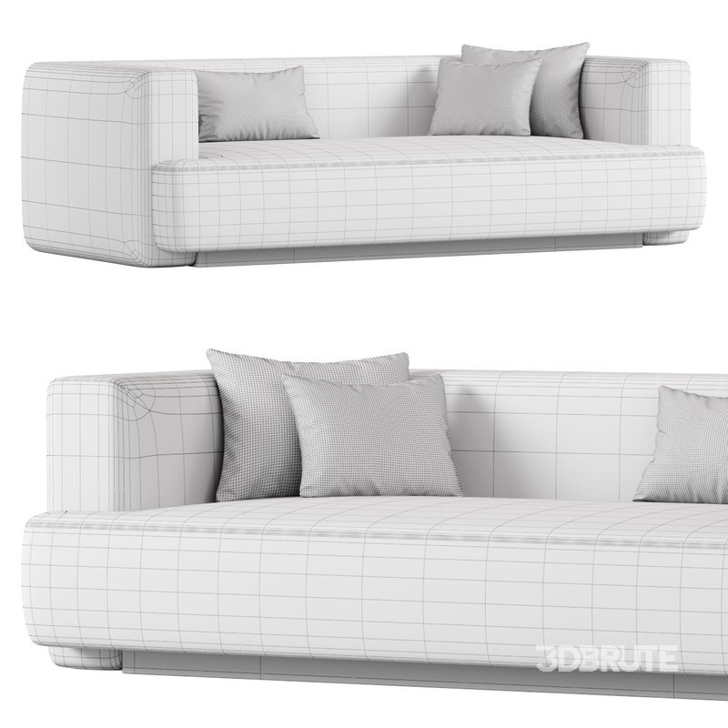 FORTE 81 CHANNELED SOFA 3d model Buy Download 3dbrute