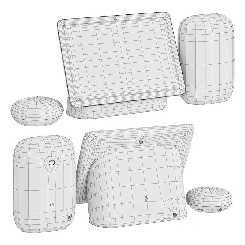 Google smart home set 3d model Buy Download 3dbrute