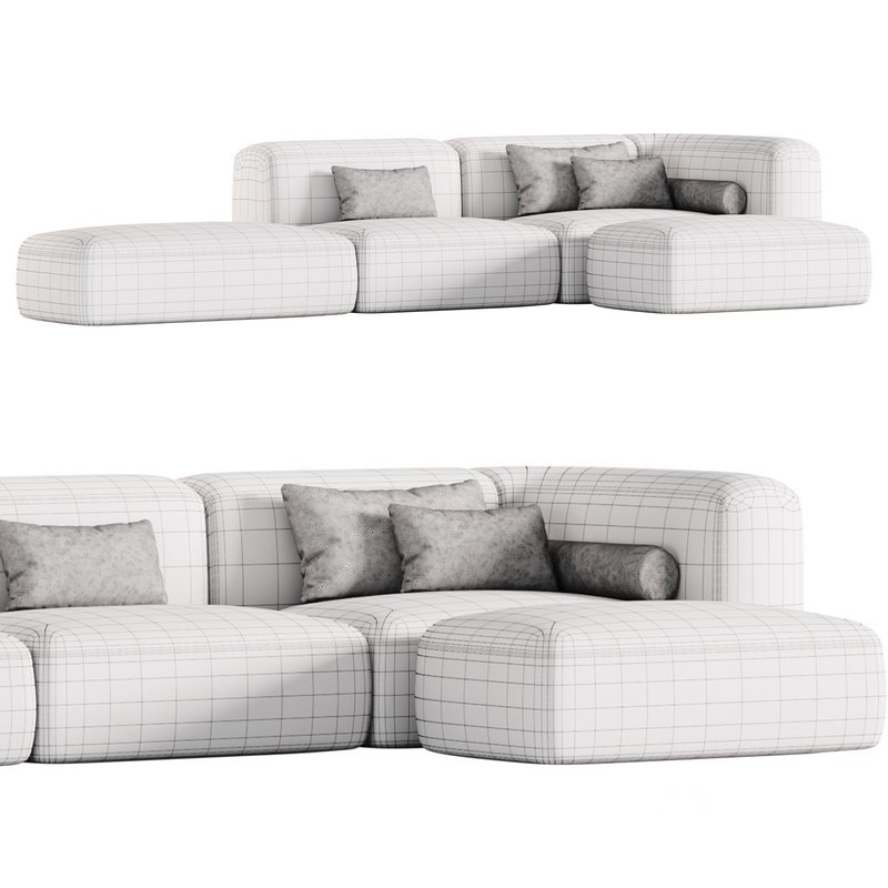 clara sofa baxter 01 3d model Buy Download 3dbrute