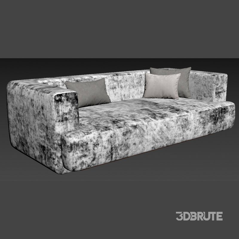 TERRAIN IVORY BOUCLE SOFA 3d model Buy Download 3dbrute