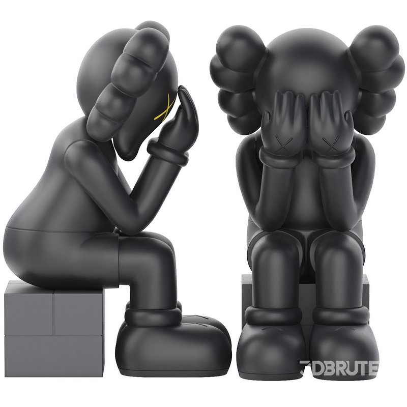 kaws passing through open edition vinyl figure 3d model Buy Download 3dbrute