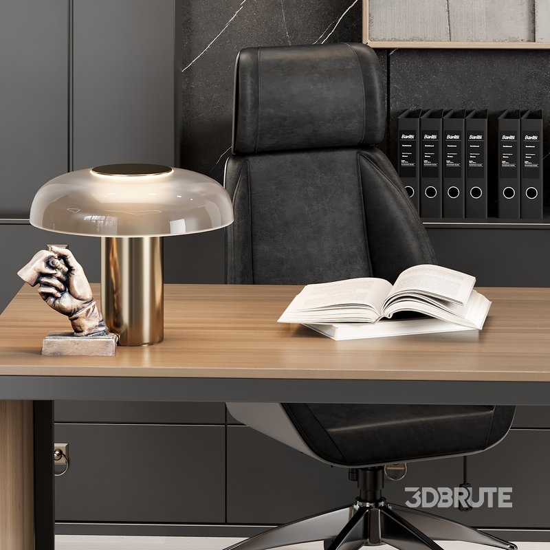 Boss Desk - Office Furniture 02 3d model Buy Download 3dbrute