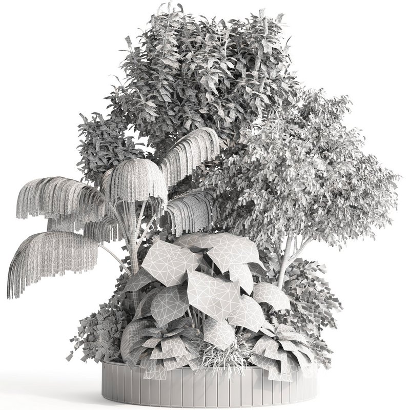 outdoor garden tree plant011 collection 3d model Buy Download 3dbrute