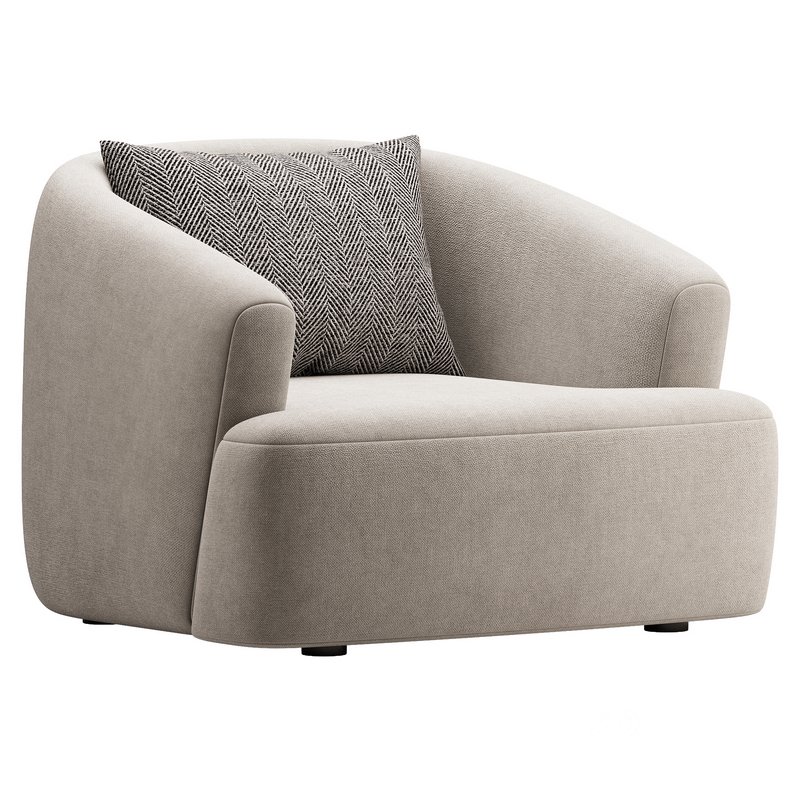 Boucle Sessel Sofia 3d model Buy Download 3dbrute