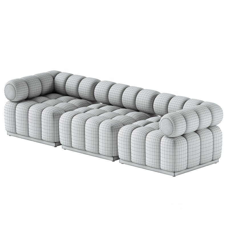 Roma Outdoor 3 Piece Sectional Sofa - Download -3d Models Free -3dbrute