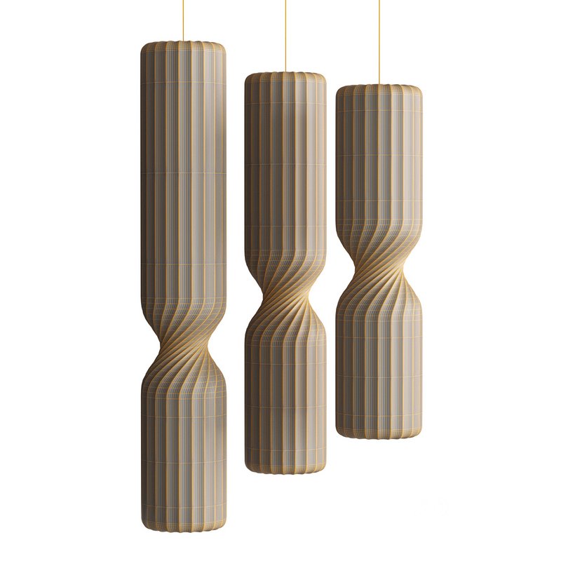 Twist pendent lamp Draai hanglamp 3d model Buy Download 3dbrute