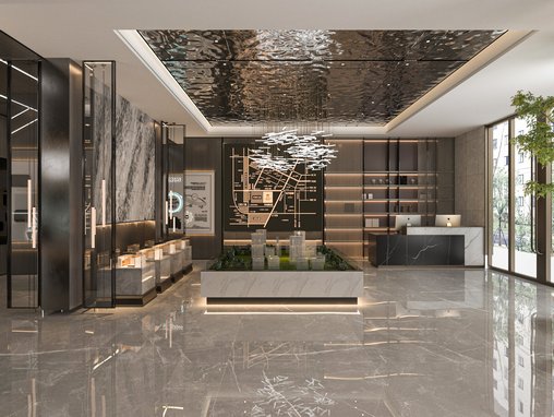 Reception- Lobby 3dmodel download free 3d models 3dbrute