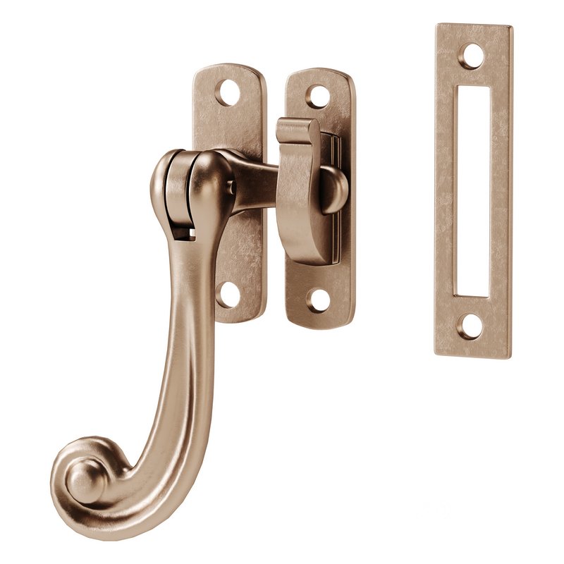 Black Window Sash Door Lock 3d model Buy Download 3dbrute