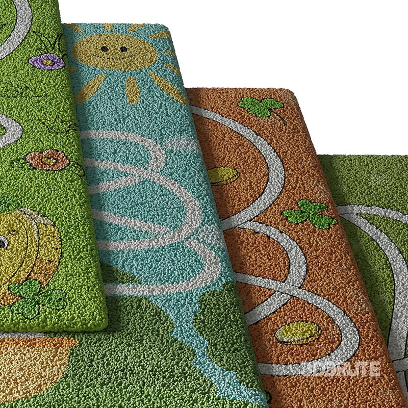 Kids carpet set 6 3d model Buy Download 3dbrute