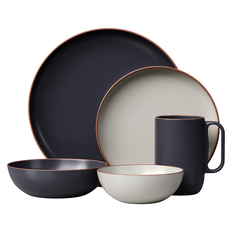 Miller Full Dinnerware Set - Download -3d Models Free -3dbrute