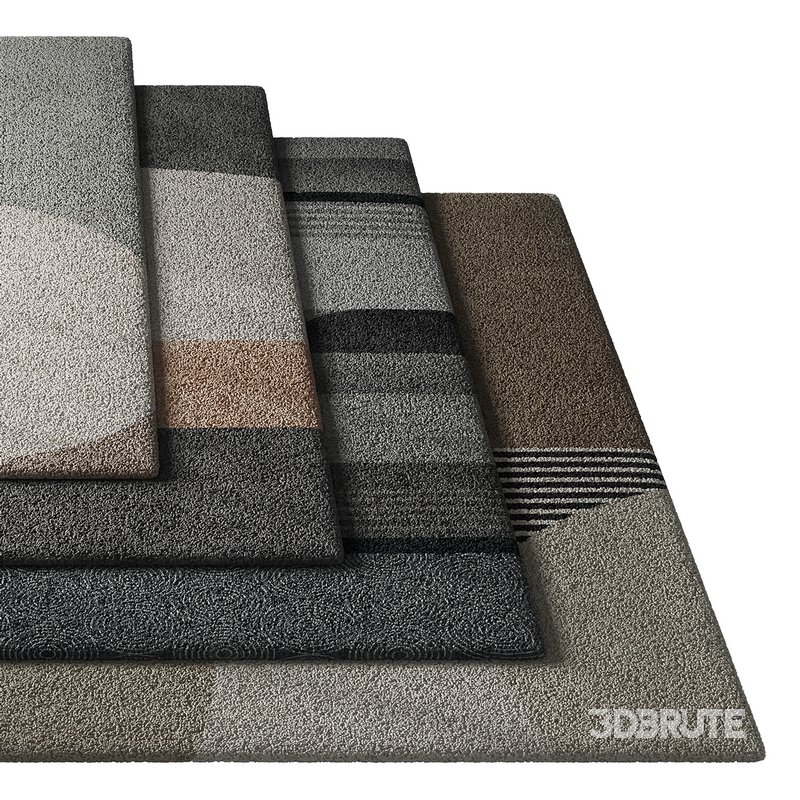 Rug Set 03 3d model Buy Download 3dbrute