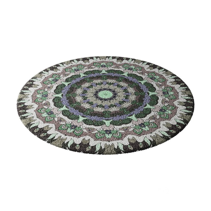 Round carpet 20 3d model Buy Download 3dbrute