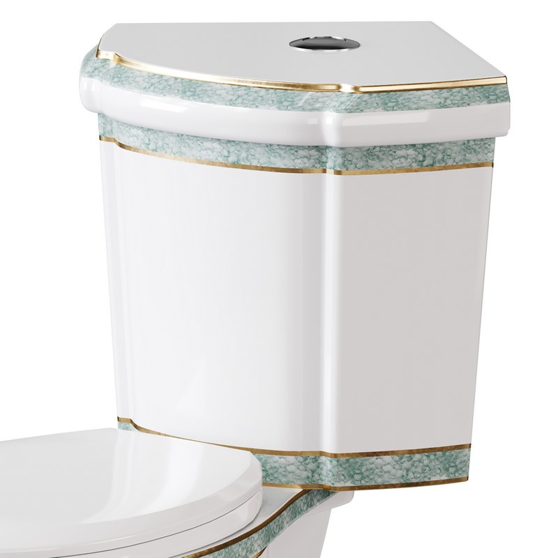 Corner Elongated Two Piece Dual Flush Bathroom Toilet 3d model Buy ...