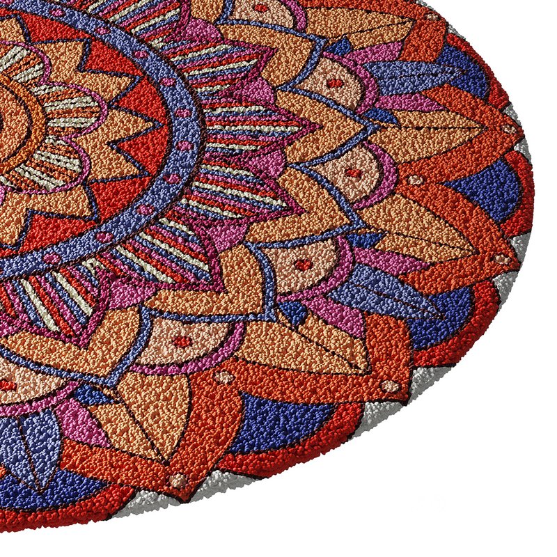 Round carpet 17 3d model Buy Download 3dbrute