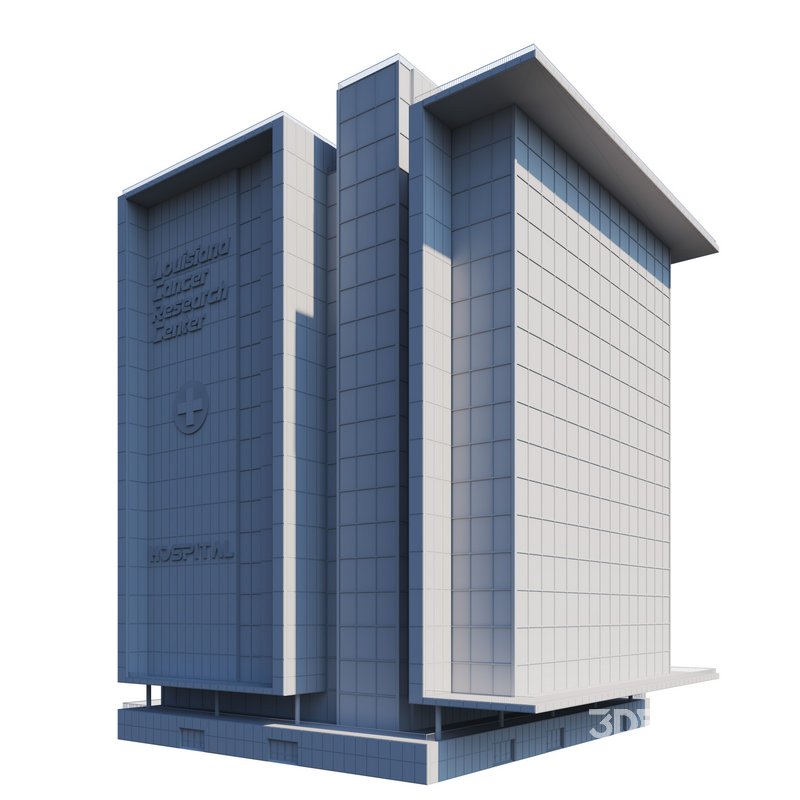 hospital building 01 3d model Buy Download 3dbrute