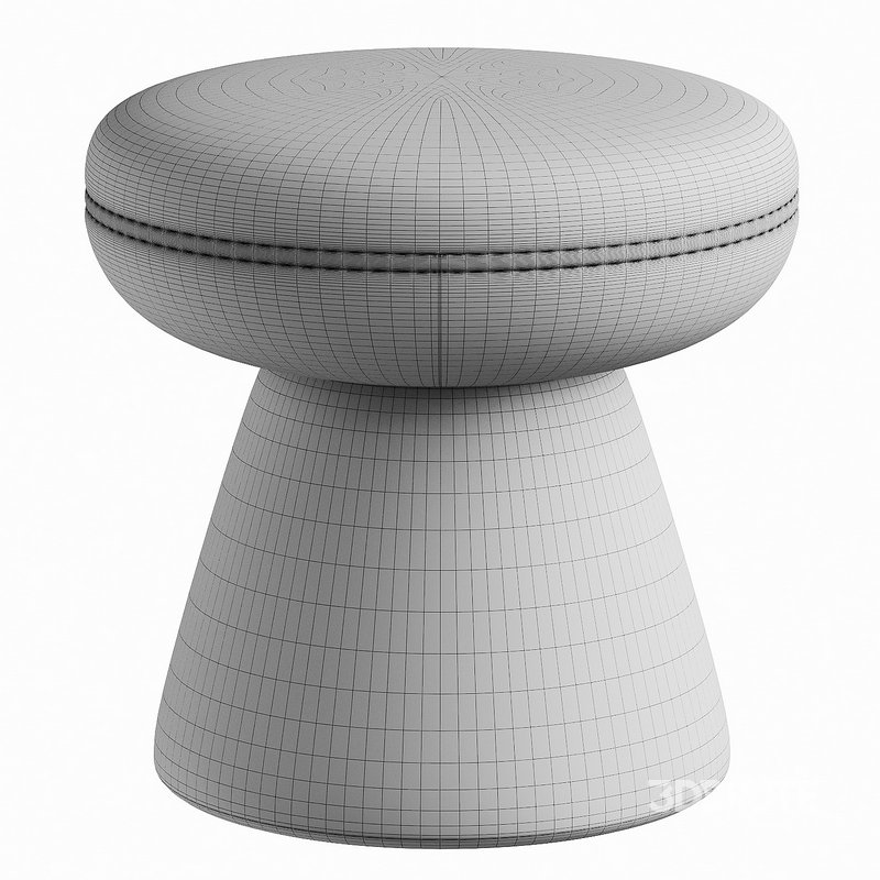 pouf round 3d model Buy Download 3dbrute