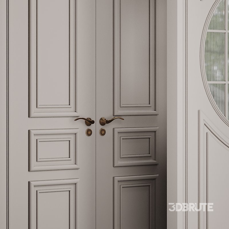Entrance door set101 3d model Buy Download 3dbrute