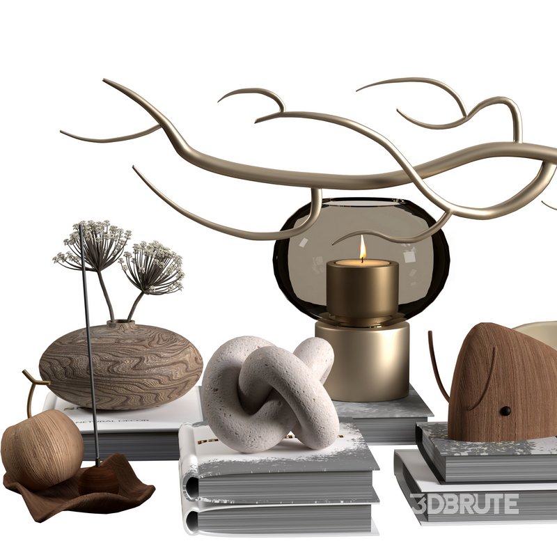decorative set 018 3d model Buy Download 3dbrute