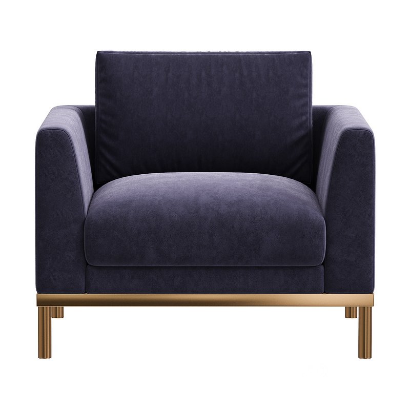 Barcelona Knoll Arm Chair Relax - in 2 Colors 3d model Buy Download 3dbrute