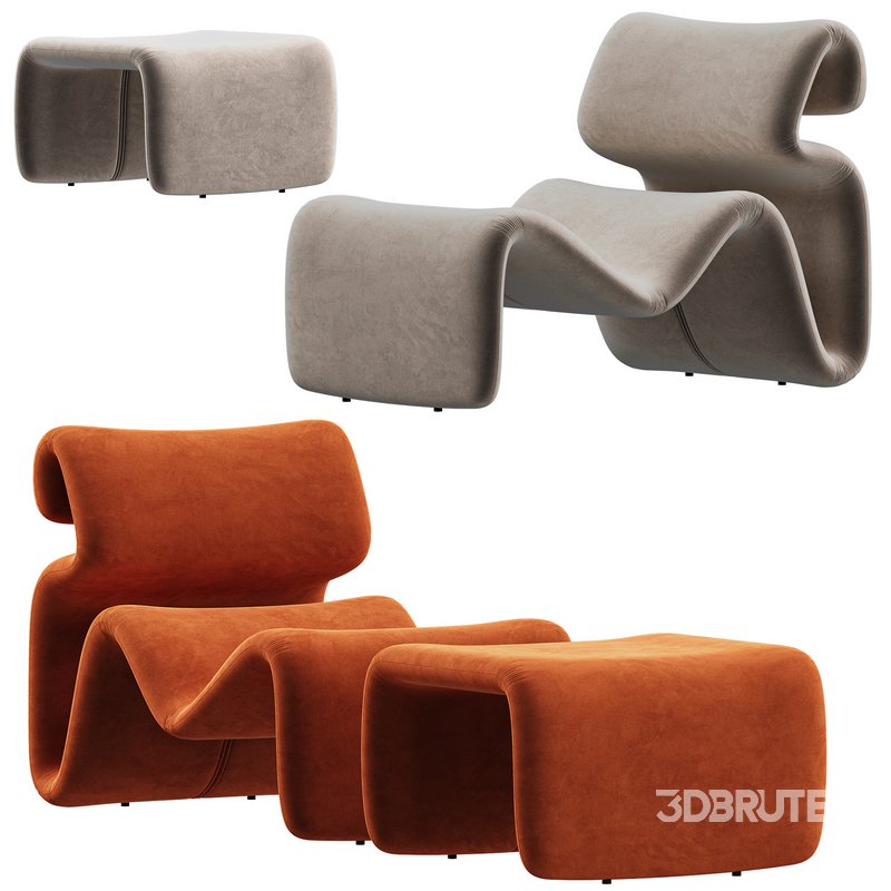 Etcetera Lounge Chair 3d model Buy Download 3dbrute