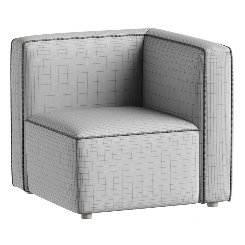 seriy kreslo kichkina 3d model Buy Download 3dbrute