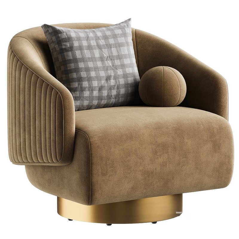 armchair polyanna swivel barrel - Download -3d Models Free -3dbrute