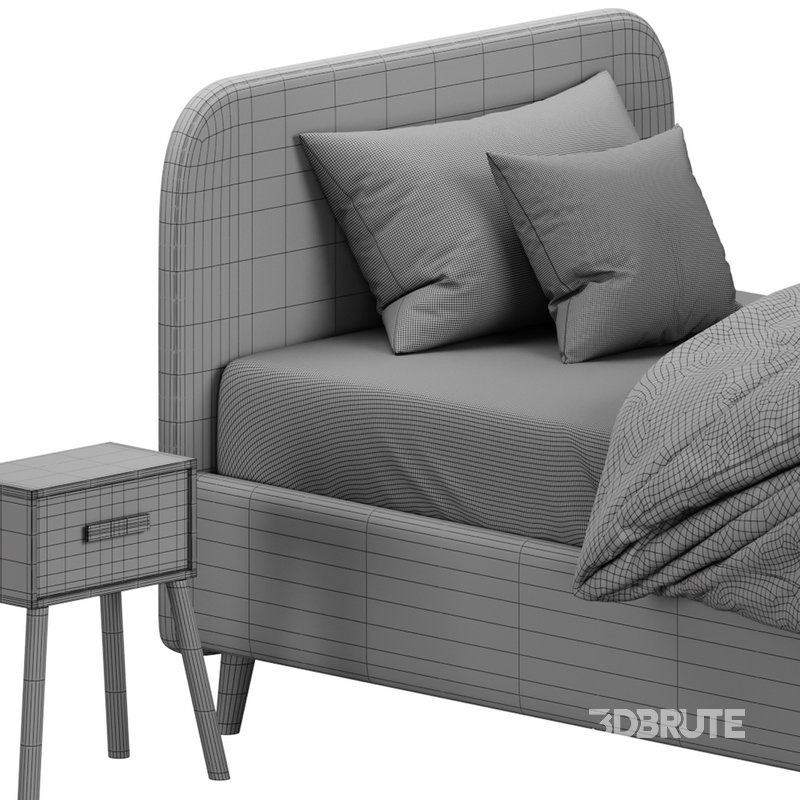 Lightsey bed 120 3d model Buy Download 3dbrute