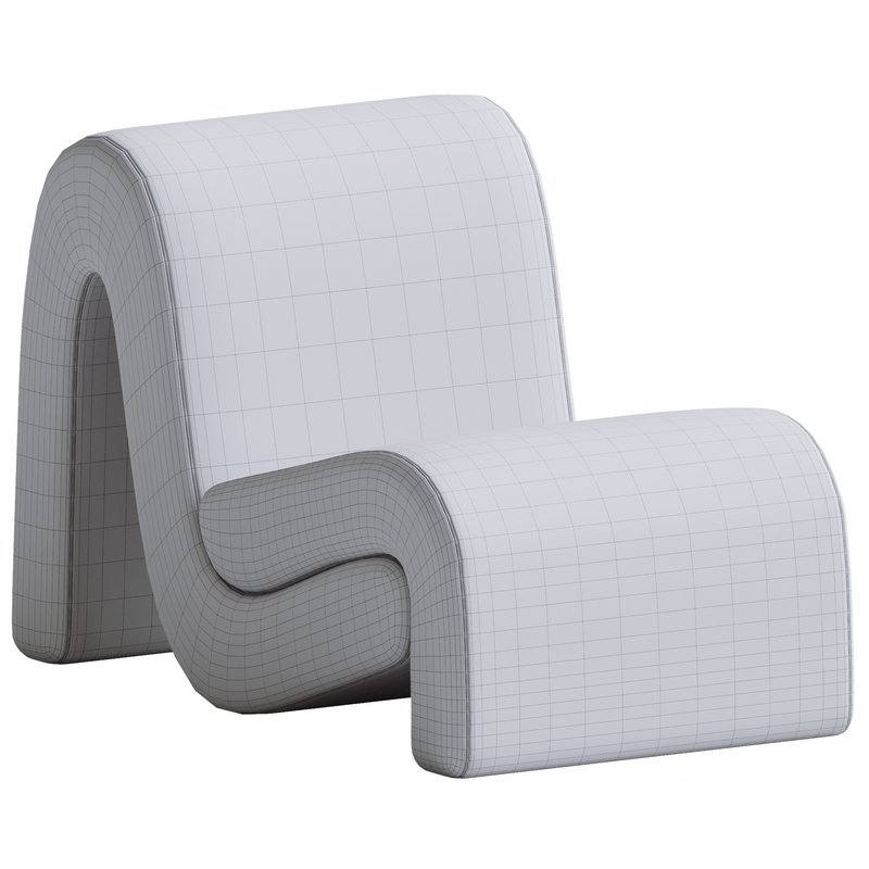 Armchair Curve 3d model 3dbrute