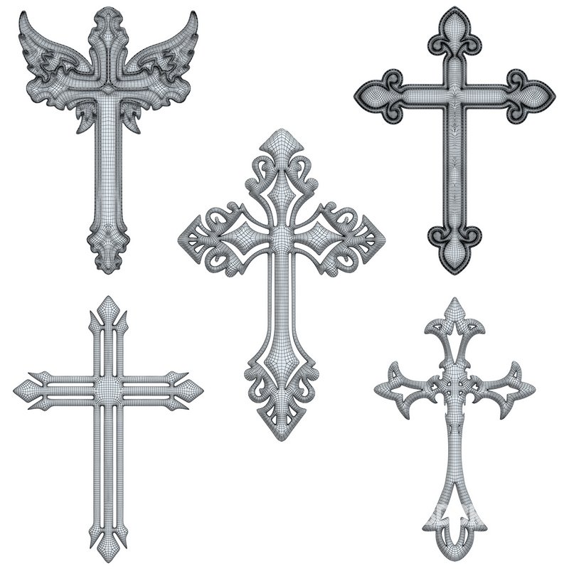 5 Christian cross V 04 3d model 3dbrute